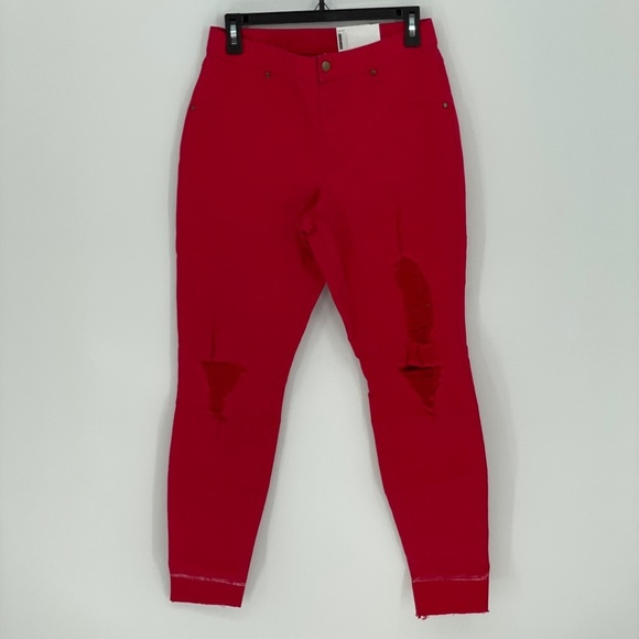 Zeza B | Jeans | Zeza B Red Distressed Jeggings | Poshmark